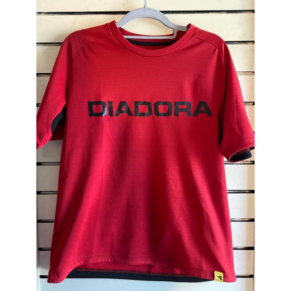 Diadora | Shirts & Tops | Diadora Youth Boy Shirt Size Medium Red Black ...